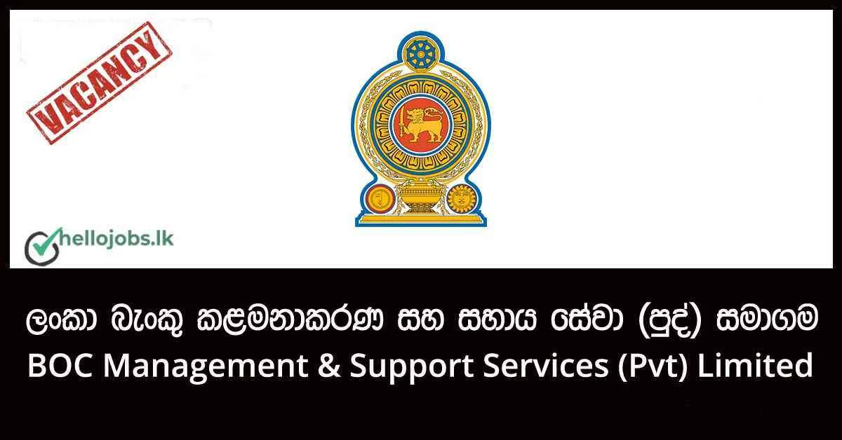 System Administrator, Database Administrator - BOC Management & Support Services (Pvt) Limited ...